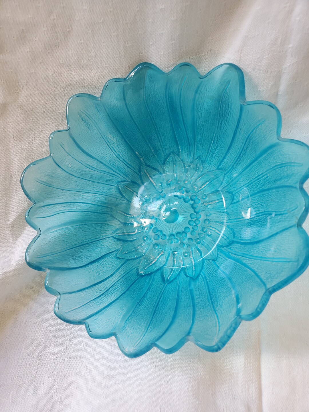 Beautiful Blue Sunflower Bowl - Etsy