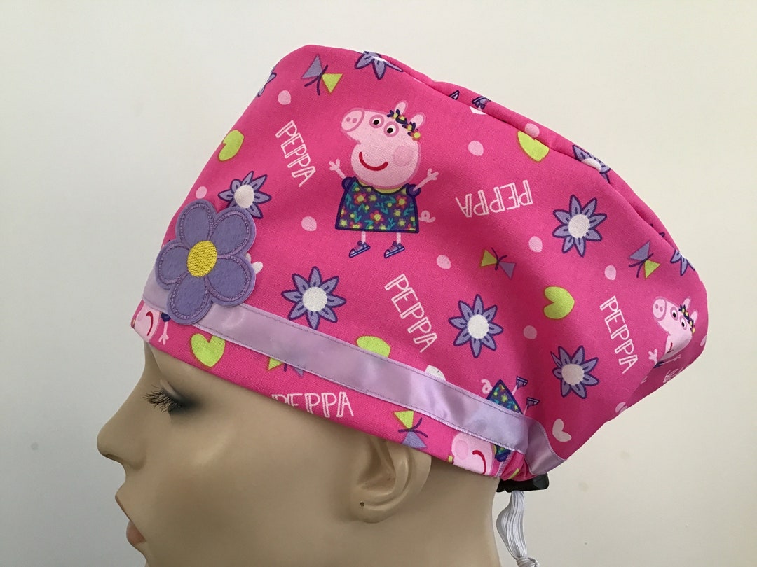 SCRUB CAP FEATURING Satin Ribbon, Decorative Flower on Cuteness ...