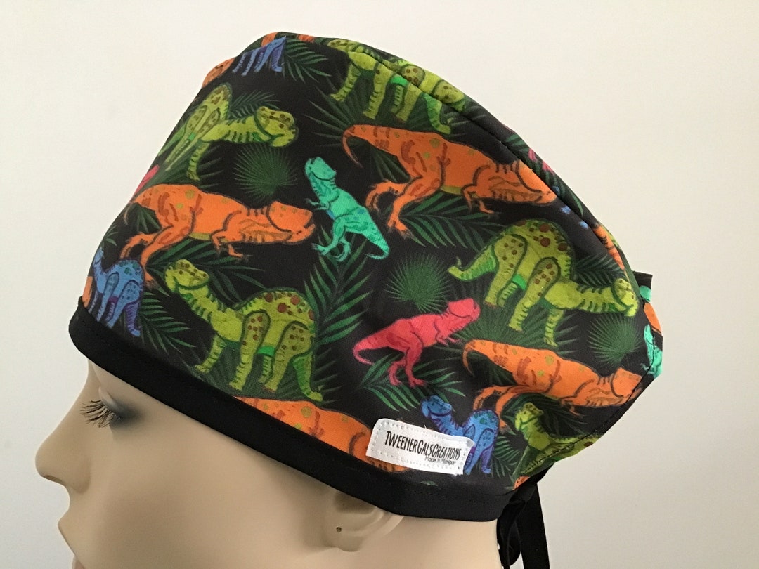 UNISEX SCRUB Cap Featuring a Fun Dickasaurus Print, Compliment Catcher ...
