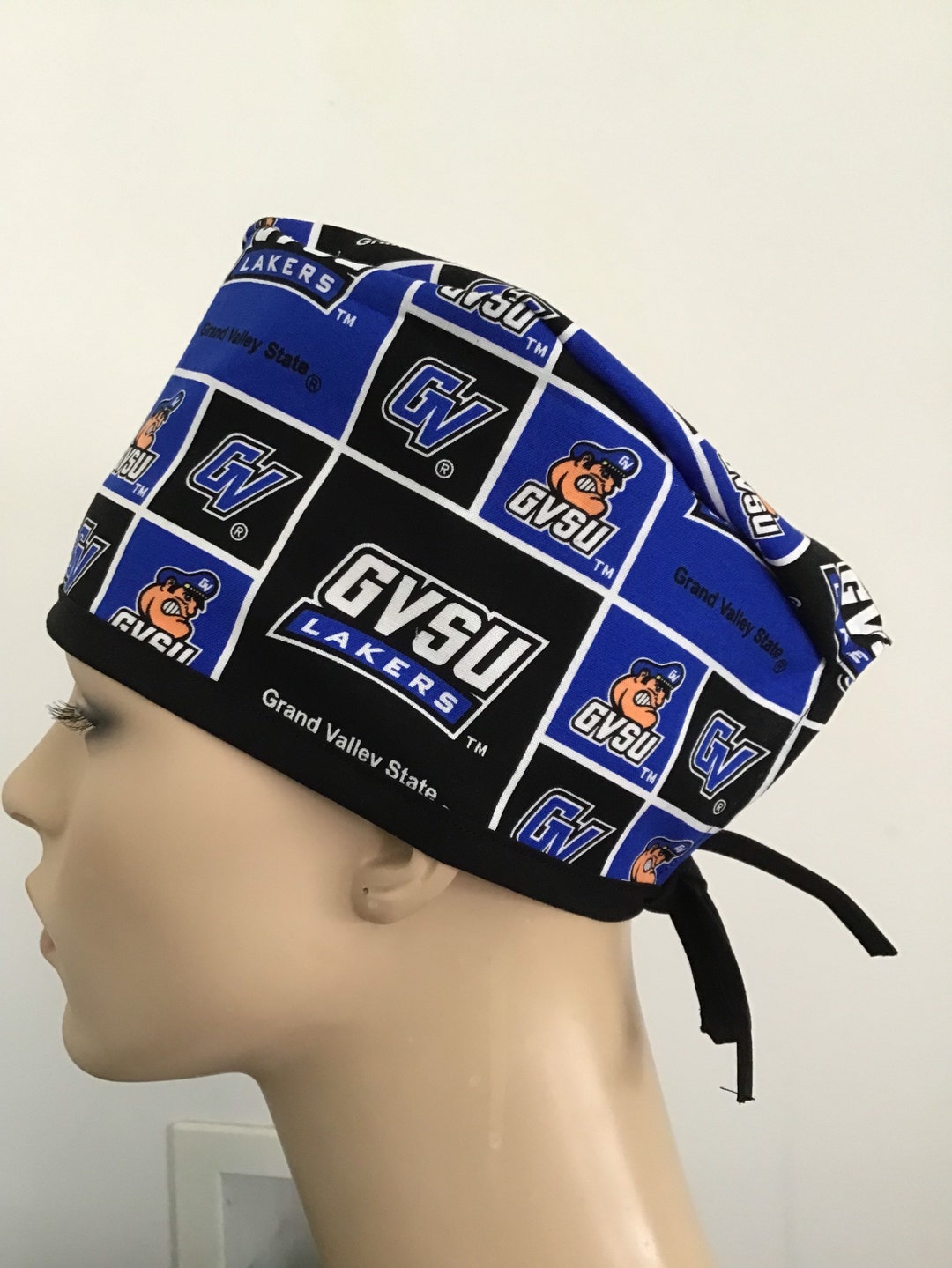 UNISEX SCRUB Cap, College Print, Ties in Back Featuring University Logo ...