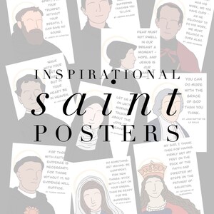 Inspirational Saints Posters Digital Download Patrons of Education I ...