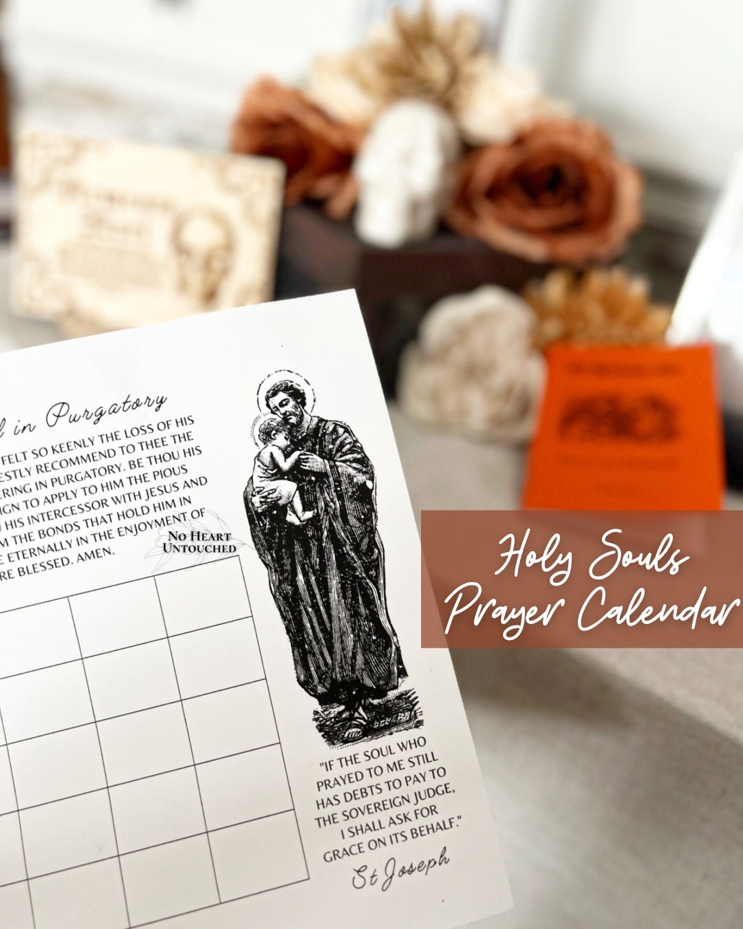 Holy Souls Prayer Calendar Catholic Prayer Purgatory - Etsy