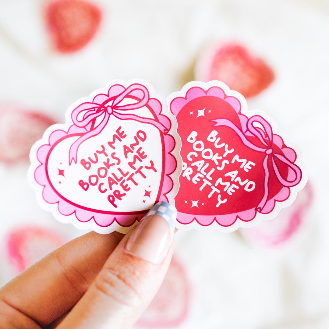 Bookish Coquette Vinyl Sticker | Buy Me Books and Call Me Pretty | Gift ...