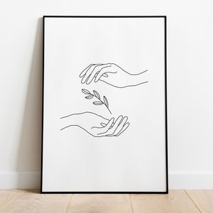 Gratitude Line Drawing - Digital Download Print/poster - Two Options ...