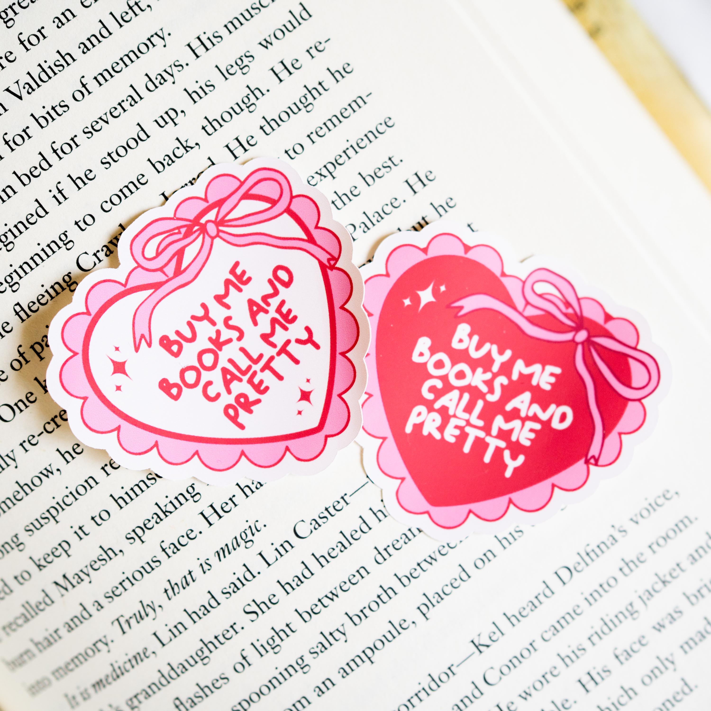 Bookish Coquette Vinyl Sticker | Buy Me Books and Call Me Pretty | Gift ...