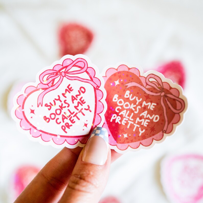 Bookish Coquette Vinyl Sticker | Buy Me Books and Call Me Pretty | Gift ...