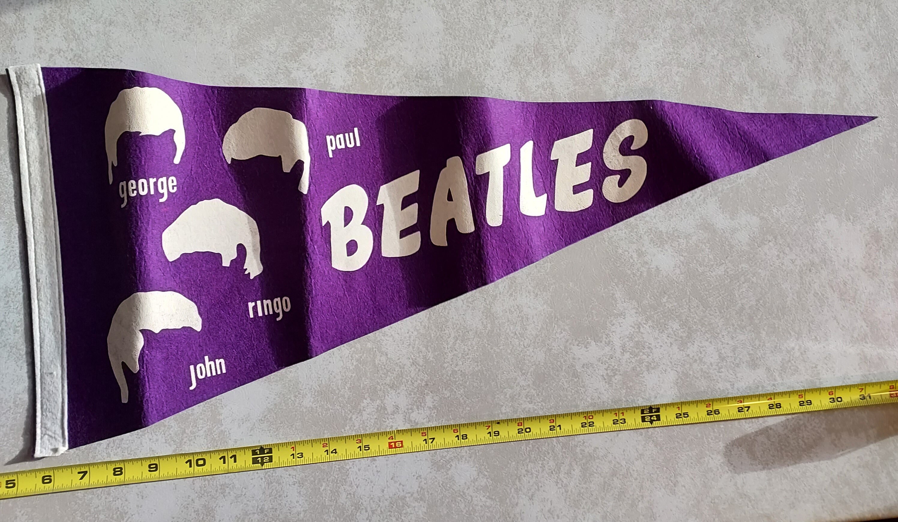 The Beatles Pennant George Paul Ringo Starr John Lennon Full Size ...
