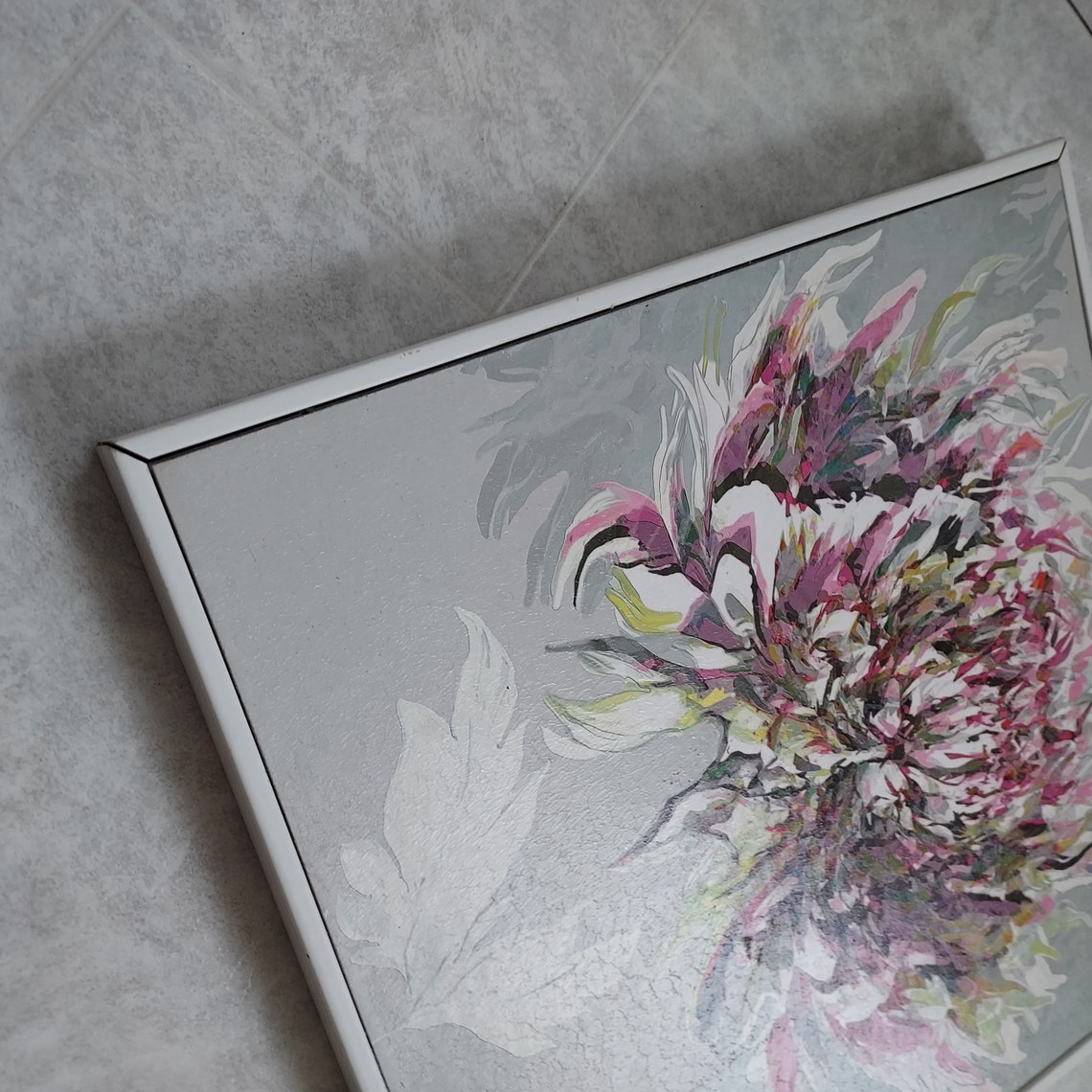 Hand-painted Spring Flower Painting Framed Wall Art Decor Floral ...