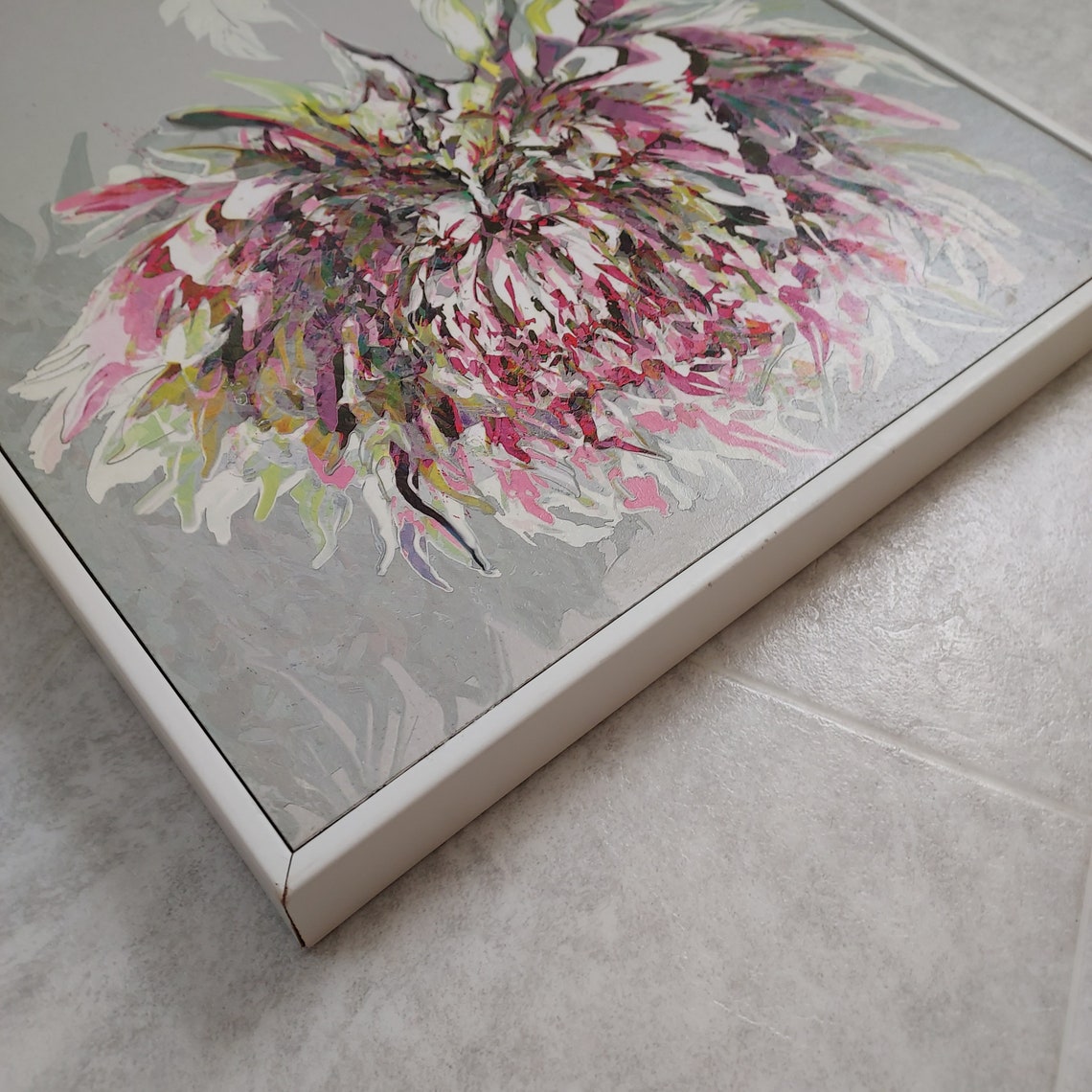 Hand-painted Spring Flower Painting Framed Wall Art Decor Floral ...