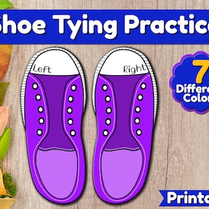 Shoe Tying Practice - Printable Shoe Lacing Cards, Life Skill for Kids ...
