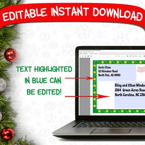 Santa Cam Letter and Envelope Pack – Printable & Editable Santa Claus ...