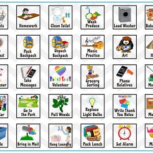 Visual Schedule Chore Chart Additional Icon Pack - an Editable ...