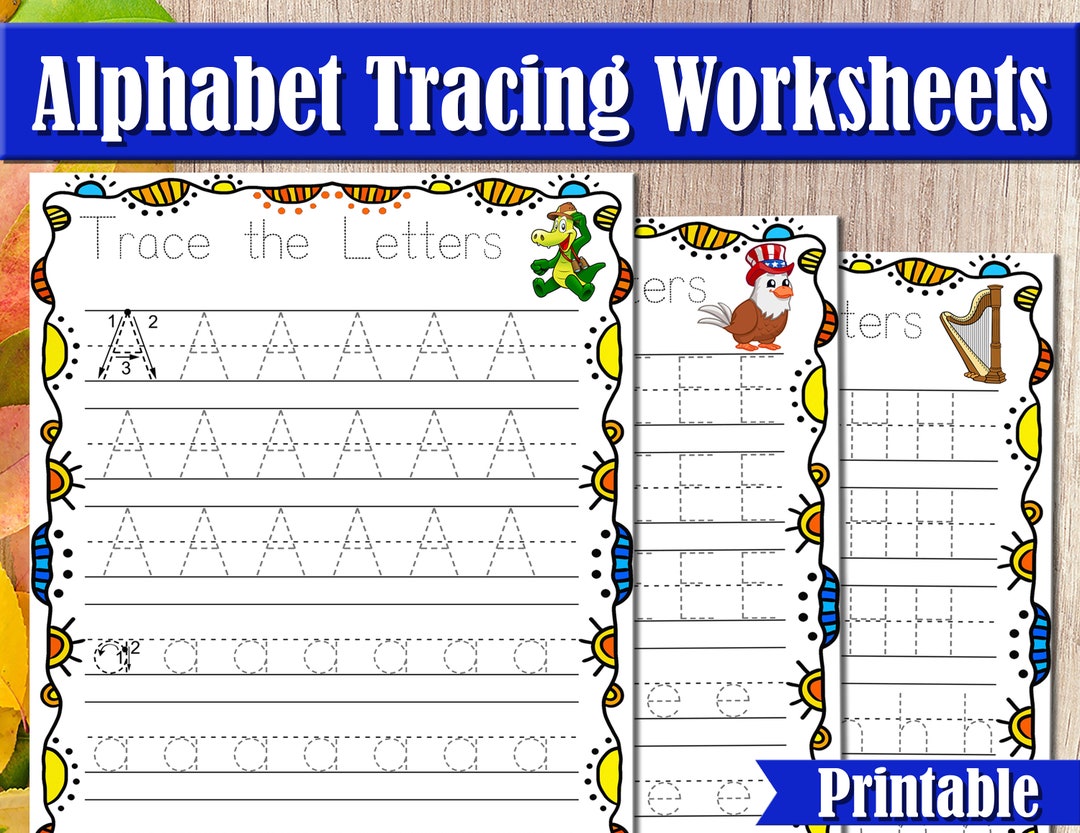 Alphabet Tracing ABC Worksheets | Printable Trace the Alphabet | ABC ...