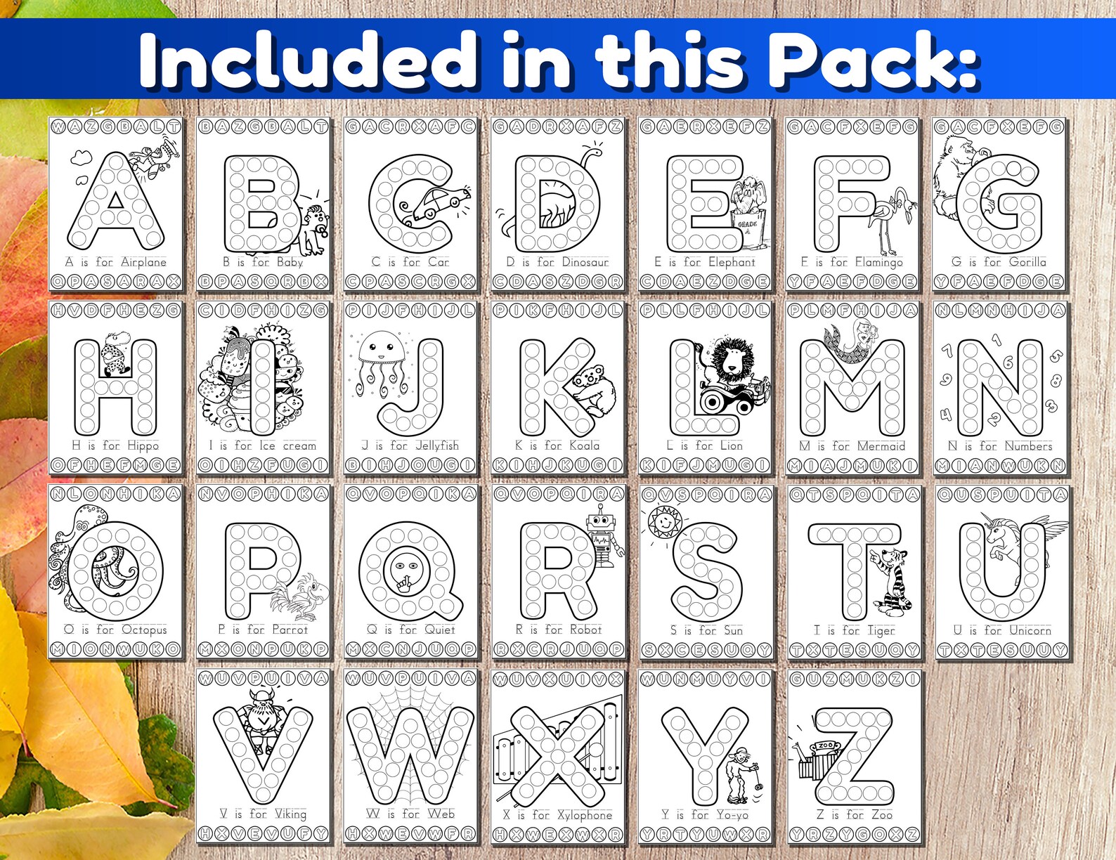 Dot Marker Printable Activity Book, Do-a-dot Art Printable for Toddlers ...