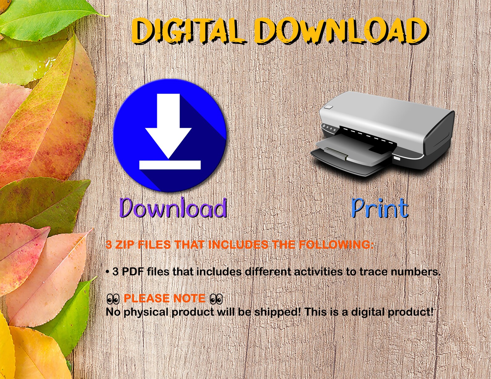 Number Tracing Printable Kindergarten Worksheets Printable Etsy