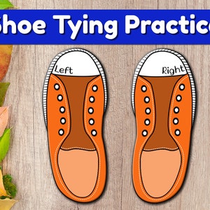 Shoe Tying Practice - Printable Shoe Lacing Cards, Life Skill for Kids ...