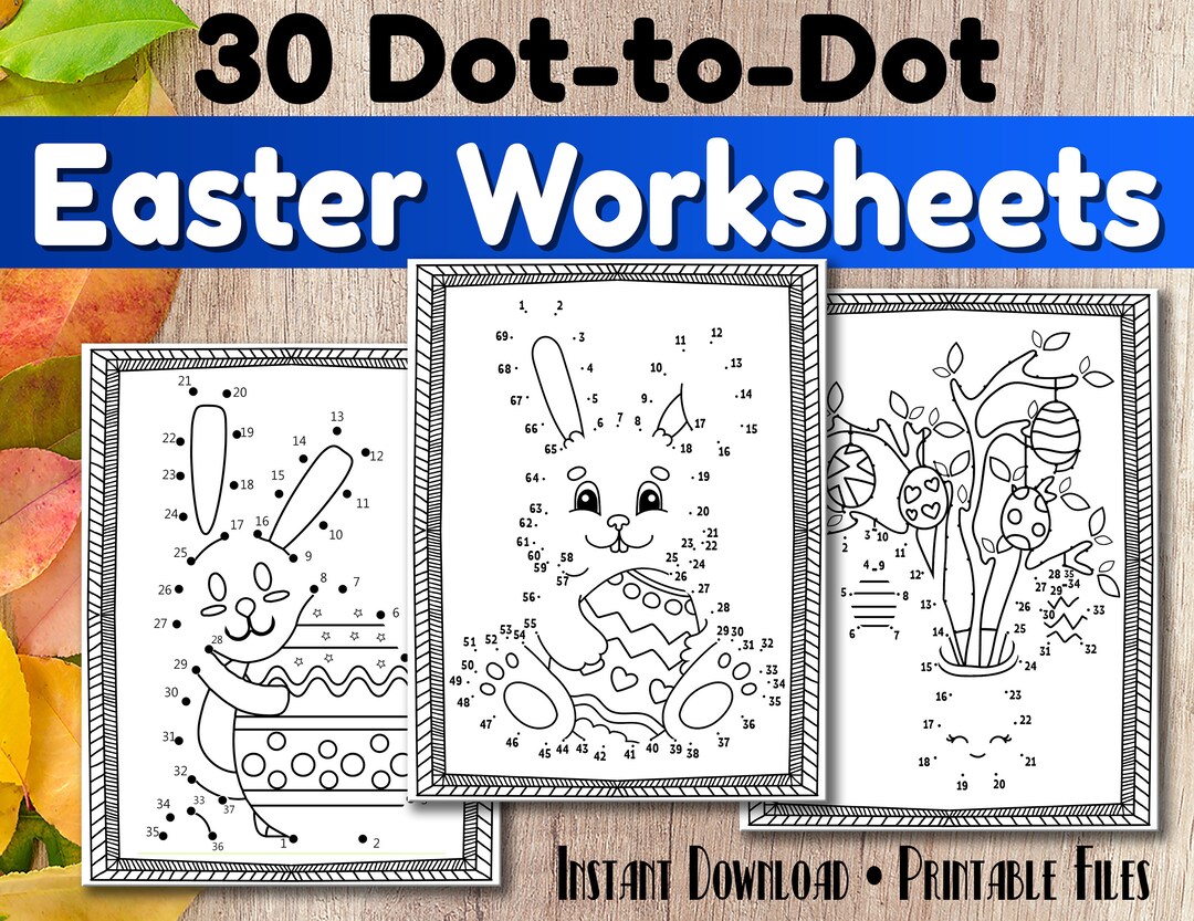 Easter Dot to Dot Activity Coloring Book for Toddlers - Bunnies and ...