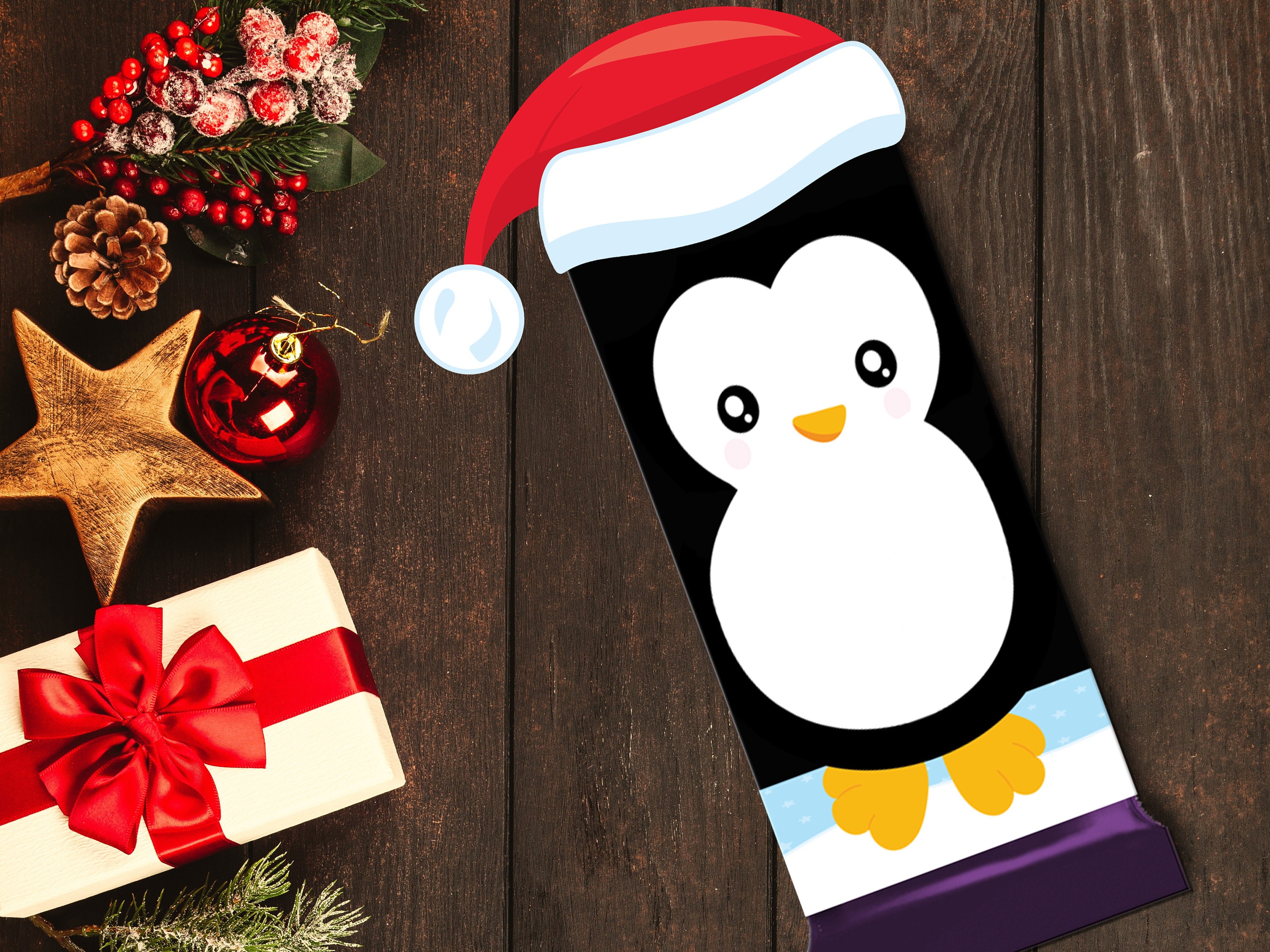 Printable Penguin Candy Wrapper - 1.55oz Hershey Bar Christmas ...