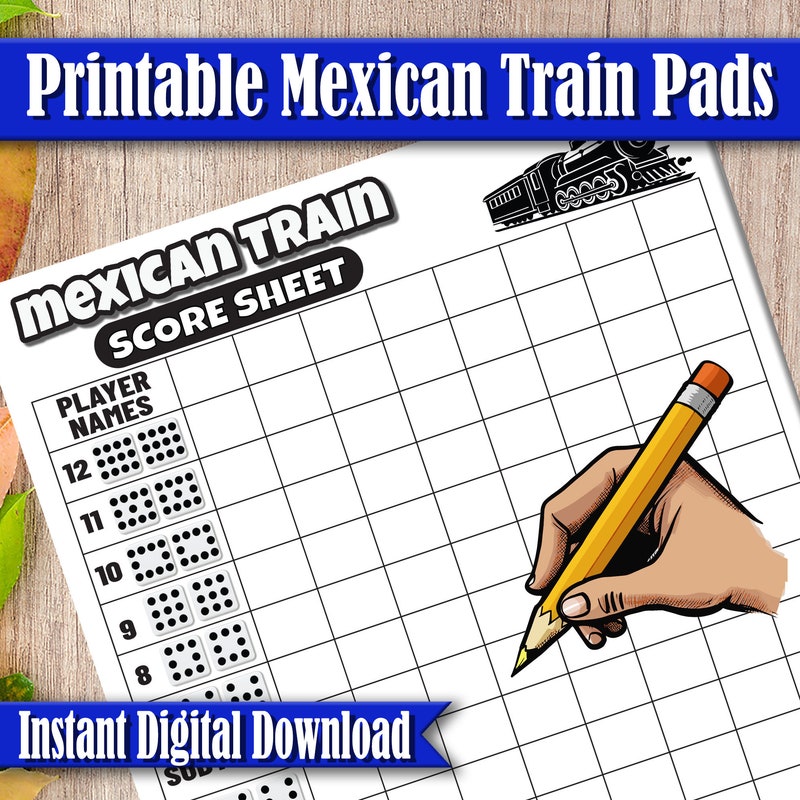 Mexican Train Score Sheet - Etsy