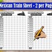 Mexican Train Score Card | Mexican Train Scoresheet & Score Pads for ...