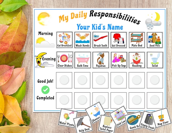 An Editable and Printable Visual Schedule Chart for Toddlers & - Etsy