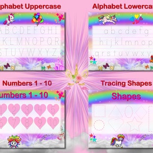 Trace Your Name Name Writing Sheets Unicorn Child - Etsy