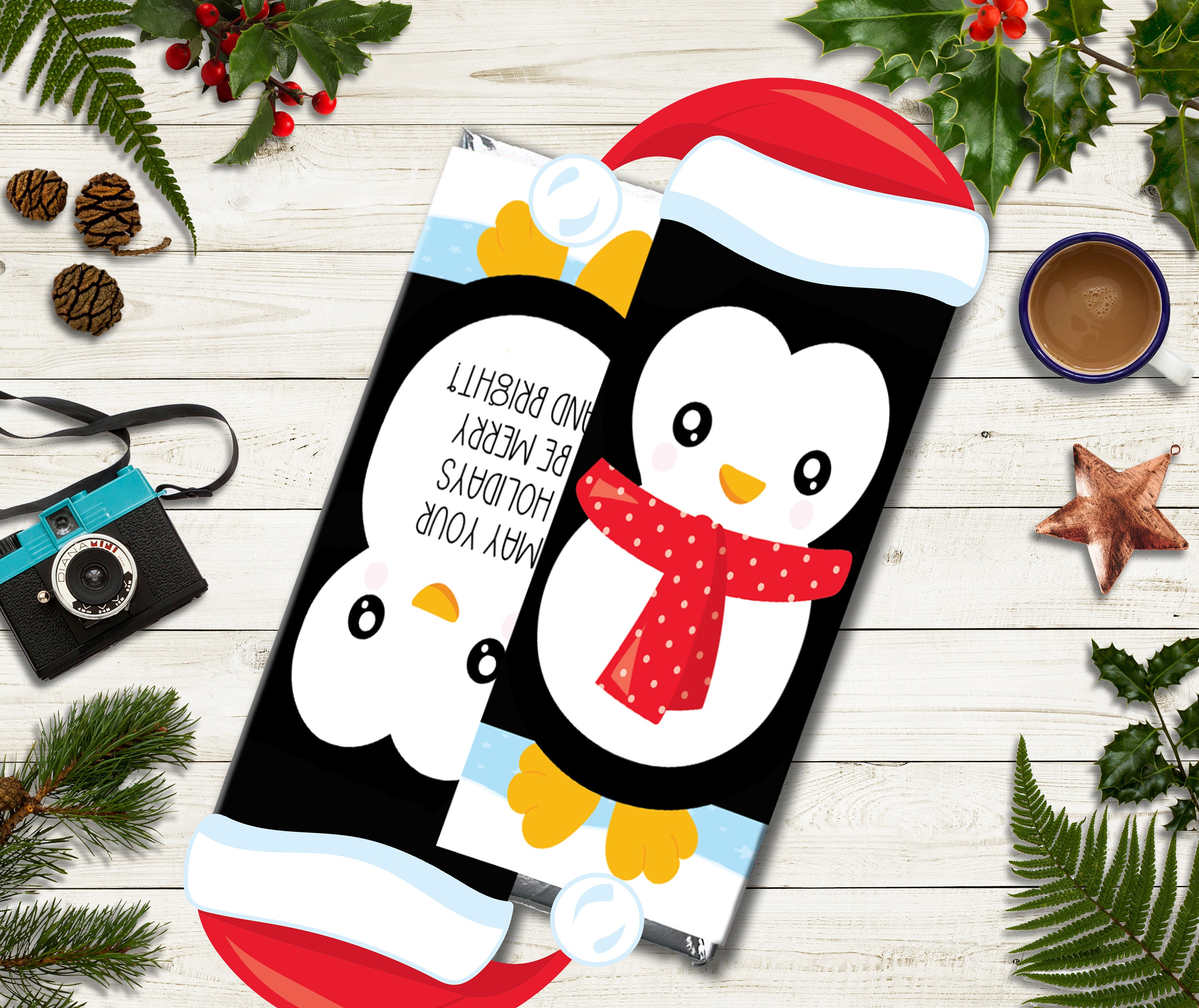 Printable Penguin Candy Wrapper - 1.55oz Hershey Bar Christmas ...