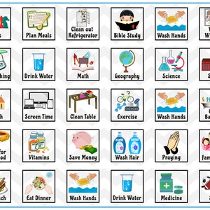 Visual Schedule Chore Chart Additional Icon Pack - an Editable ...