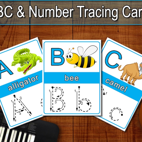 Preschool Alphabet Cards - Etsy