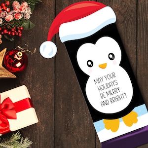 Printable Penguin Candy Wrapper - 1.55oz Hershey Bar Christmas ...