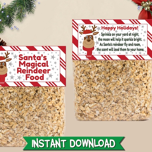 Magic Reindeer Food Christmas Treat Bag Topper Printable - Etsy