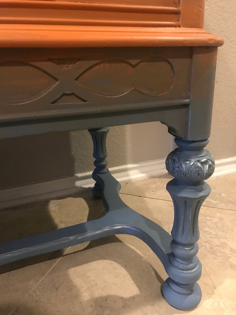 Hand Painted Antique Sideboard/buffet - Etsy