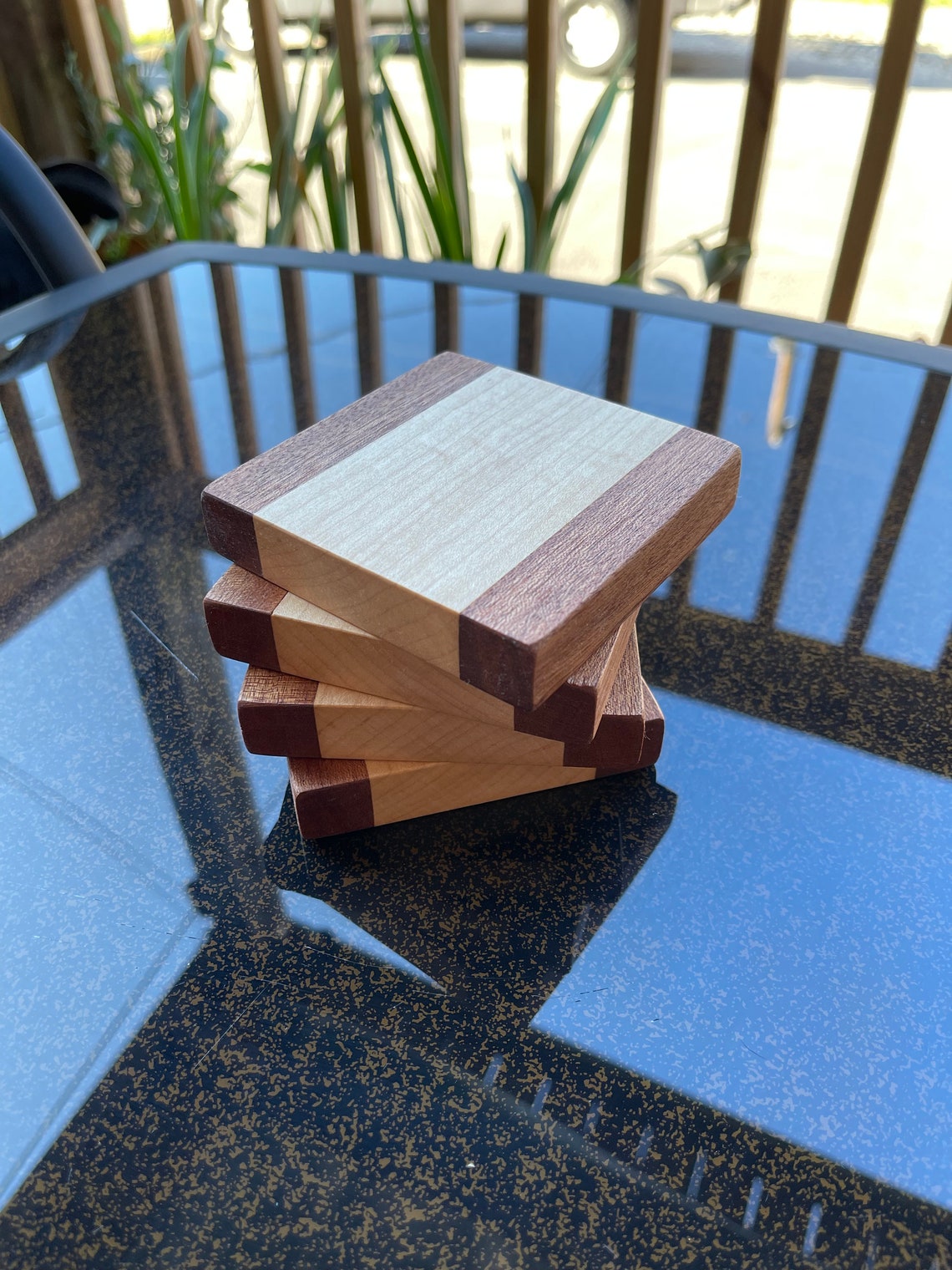 Maple and Mahogany Coasters - Etsy