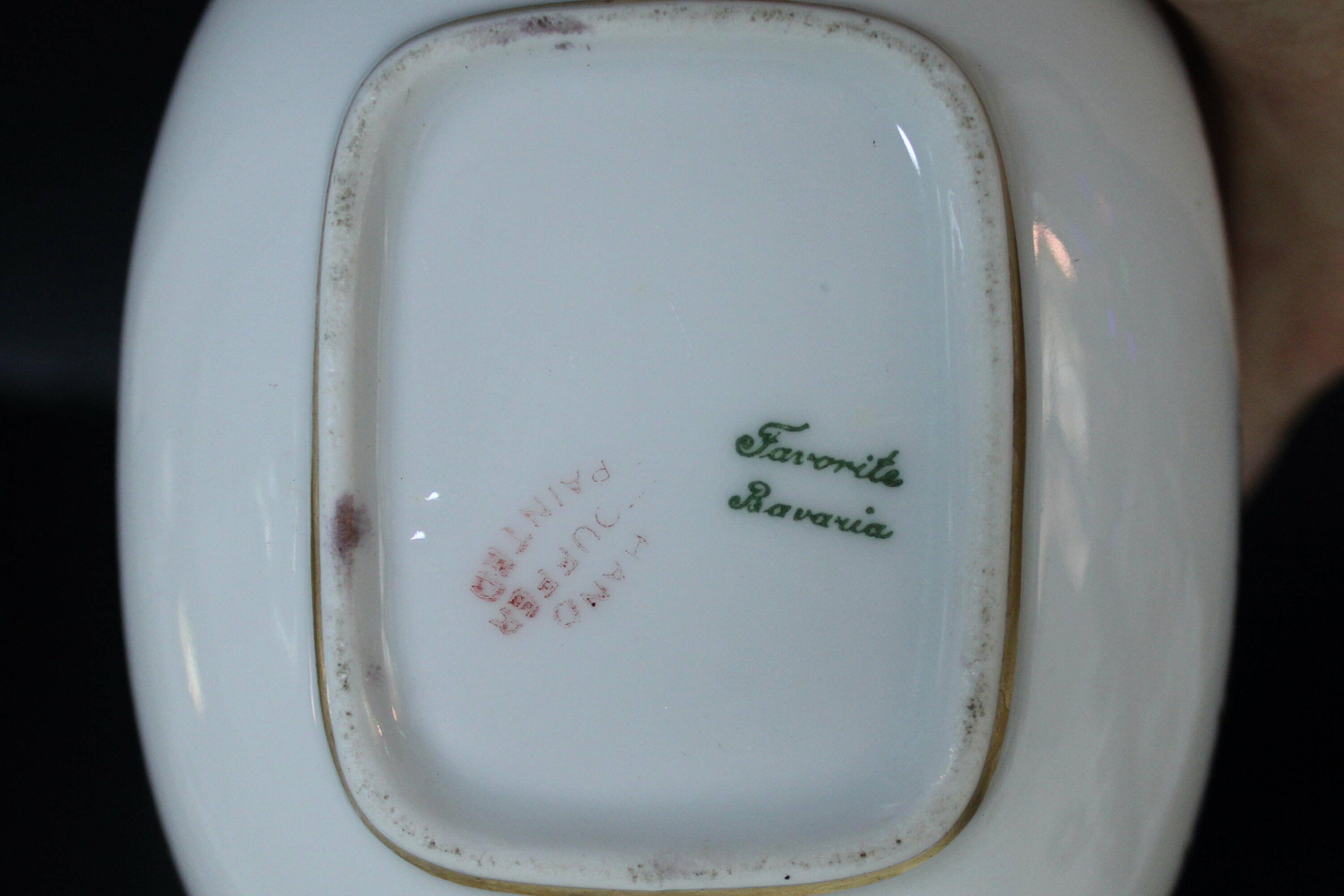 Favorite Bavaria Stouffer Studios Hand Painted Violet Design Cream and ...