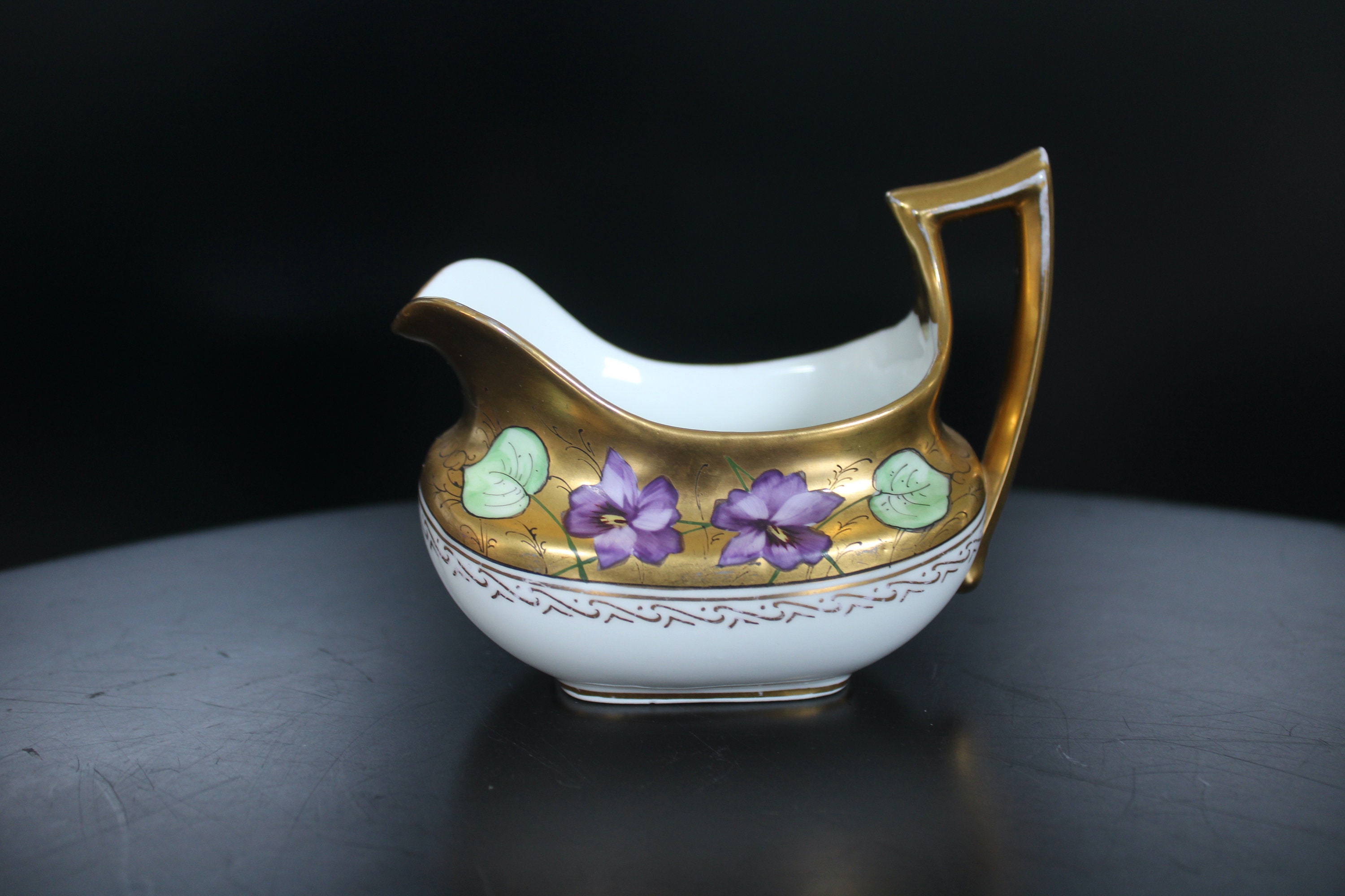 Favorite Bavaria Stouffer Studios Hand Painted Violet Design Cream and ...