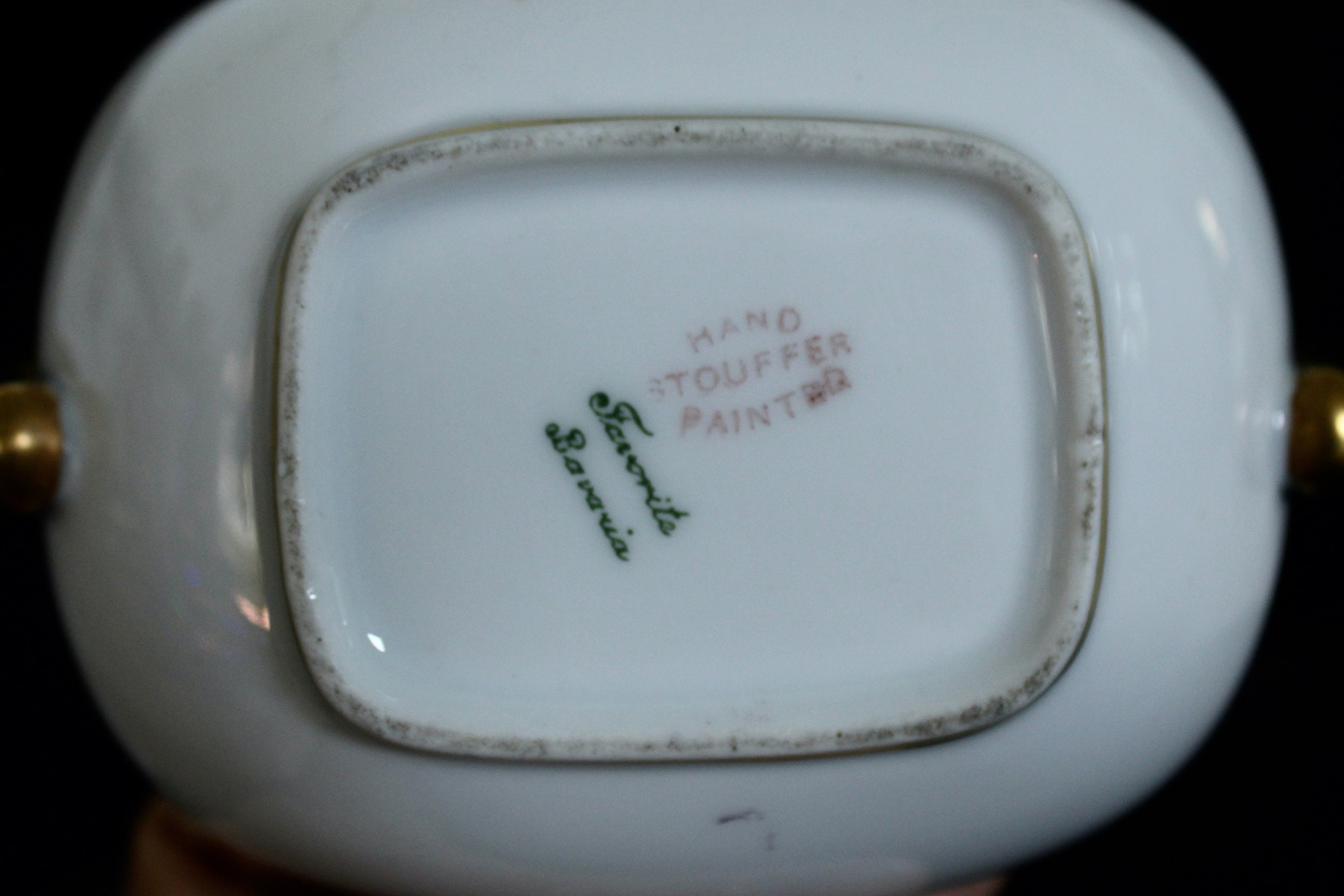 Favorite Bavaria Stouffer Studios Hand Painted Violet Design Cream and ...