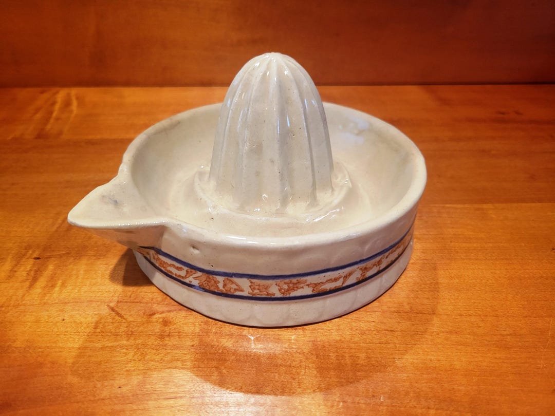 Rare Red Wing Pottery Stoneware Grey Line Sponge Band Reamer Juicer ...