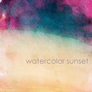 Watercolor Art Print, Bright Poster Art, Wall Art, Wall Hanging, Sunset ...