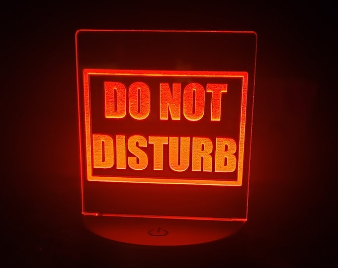 Do Not Disturb Remote Controlled LED Light, Night Light, Office Light ...