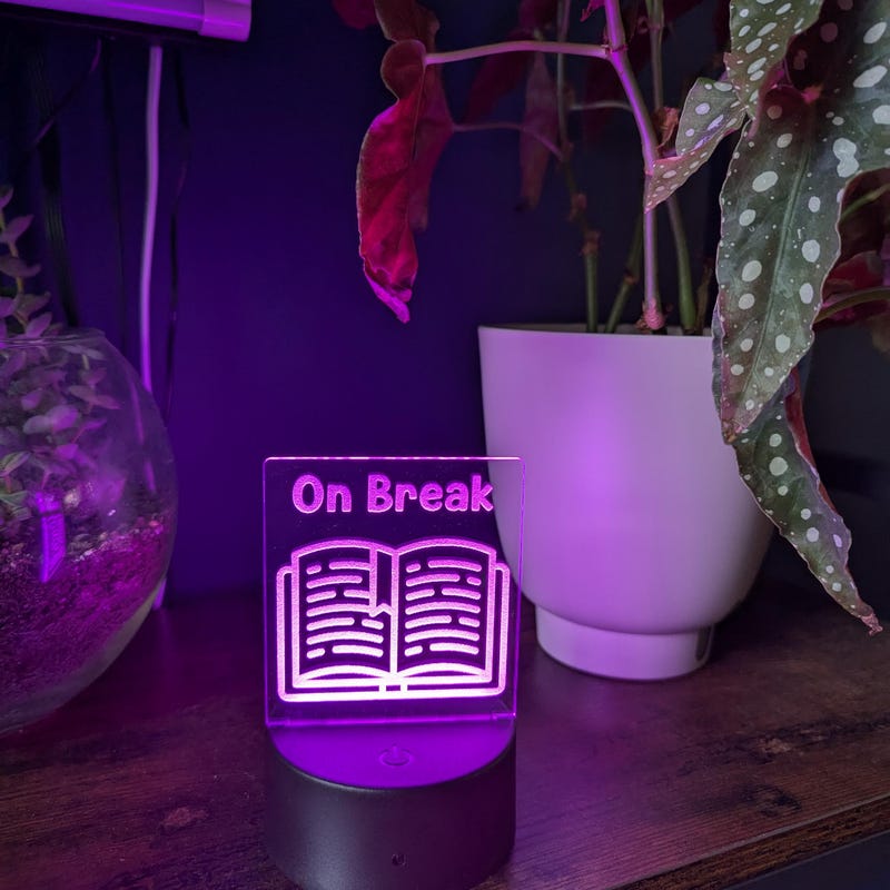 On Break Sign for Desk - Etsy