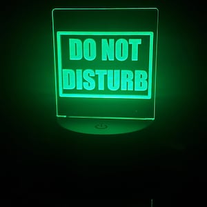 Do Not Disturb Remote Controlled LED Light, Night Light, Office Light ...