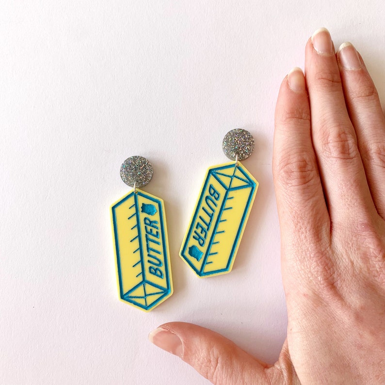 Butter Together Earrings, Stick Butter Earrings, Smooth Like Butter ...