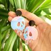 Iridescent Melty Skull Earrings, Holographic Pastel Rainbow, Halloween ...