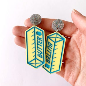 Butter Together Earrings, Stick Butter Earrings, Smooth Like Butter ...