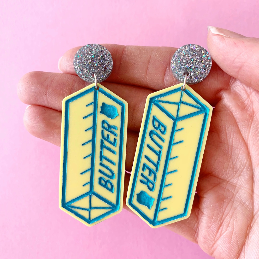 Butter Together Earrings, Stick Butter Earrings, Smooth Like Butter ...