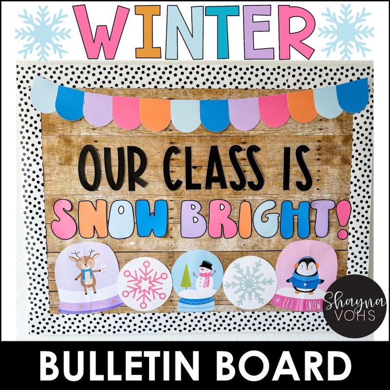 Winter Bulletin Board Kit - Etsy