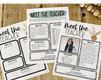 Boho Houseplant Meet the Teacher Letter Template - Potted Plant ...