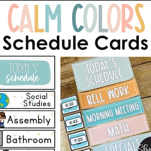 Pastel Classroom Schedule, Editable Template, Classroom Management ...