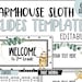Farmhouse Sloth Powerpoint and Google Slides™ Templates for Teachers - Etsy