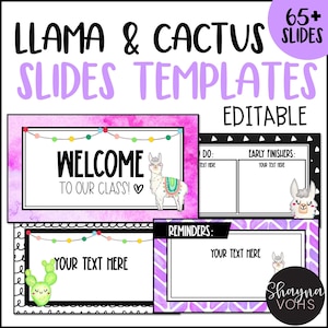 Cactus and Llama Powerpoint and Google Slides™ Templates for Teachers ...